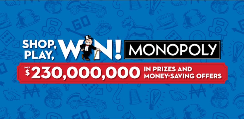 Enter The Shop, Play, Win! Monopoly Game happening now at Albertsons ...